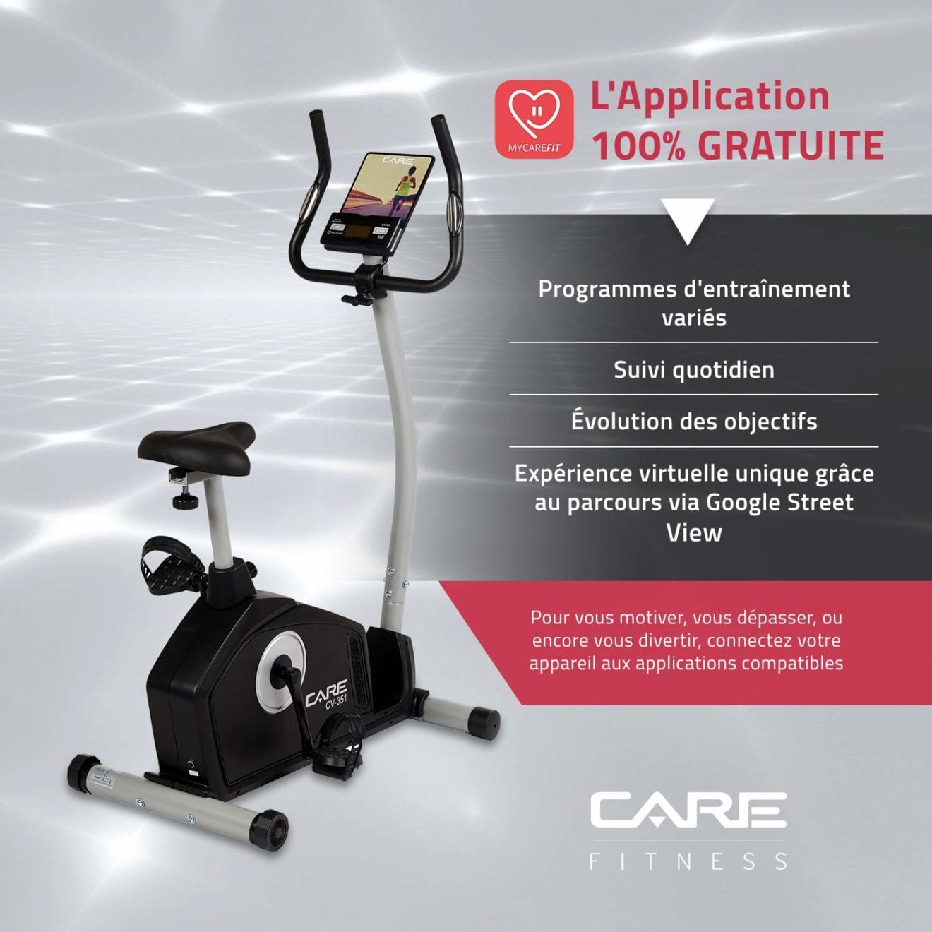 Vélo motorisé CV-351 de Care Fitness : test VERITE et avis complet